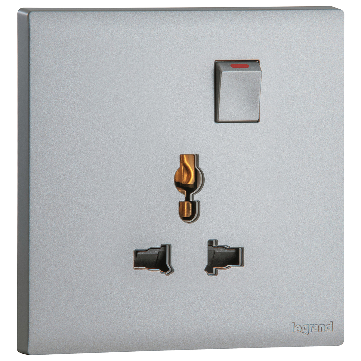 Obria 1 gang 16A Multistandard Switched Socket - Dark Silver ...