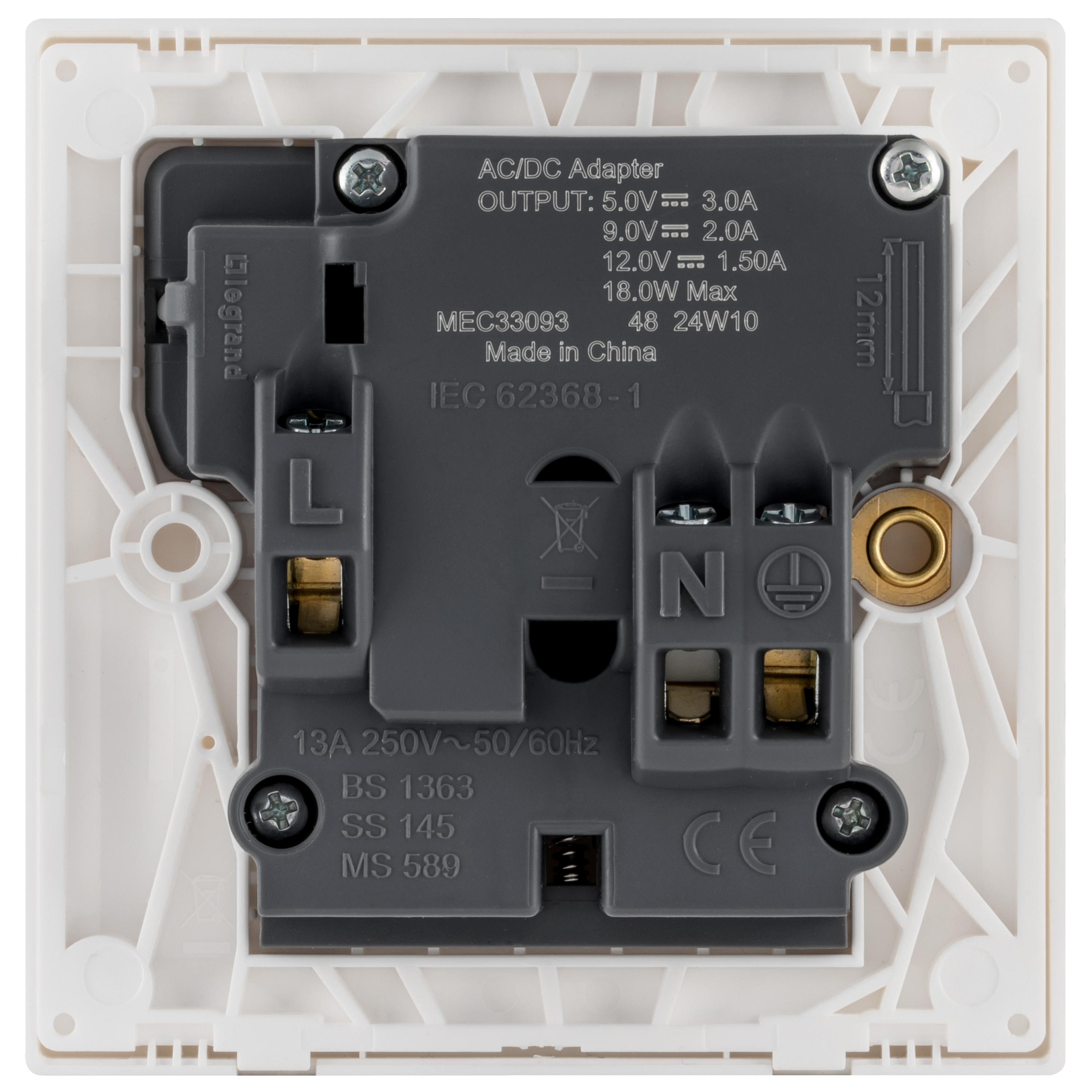 Obria 1 gang Bs 13A Sp Switched Socket + Usb Type C 18W Champagne ...