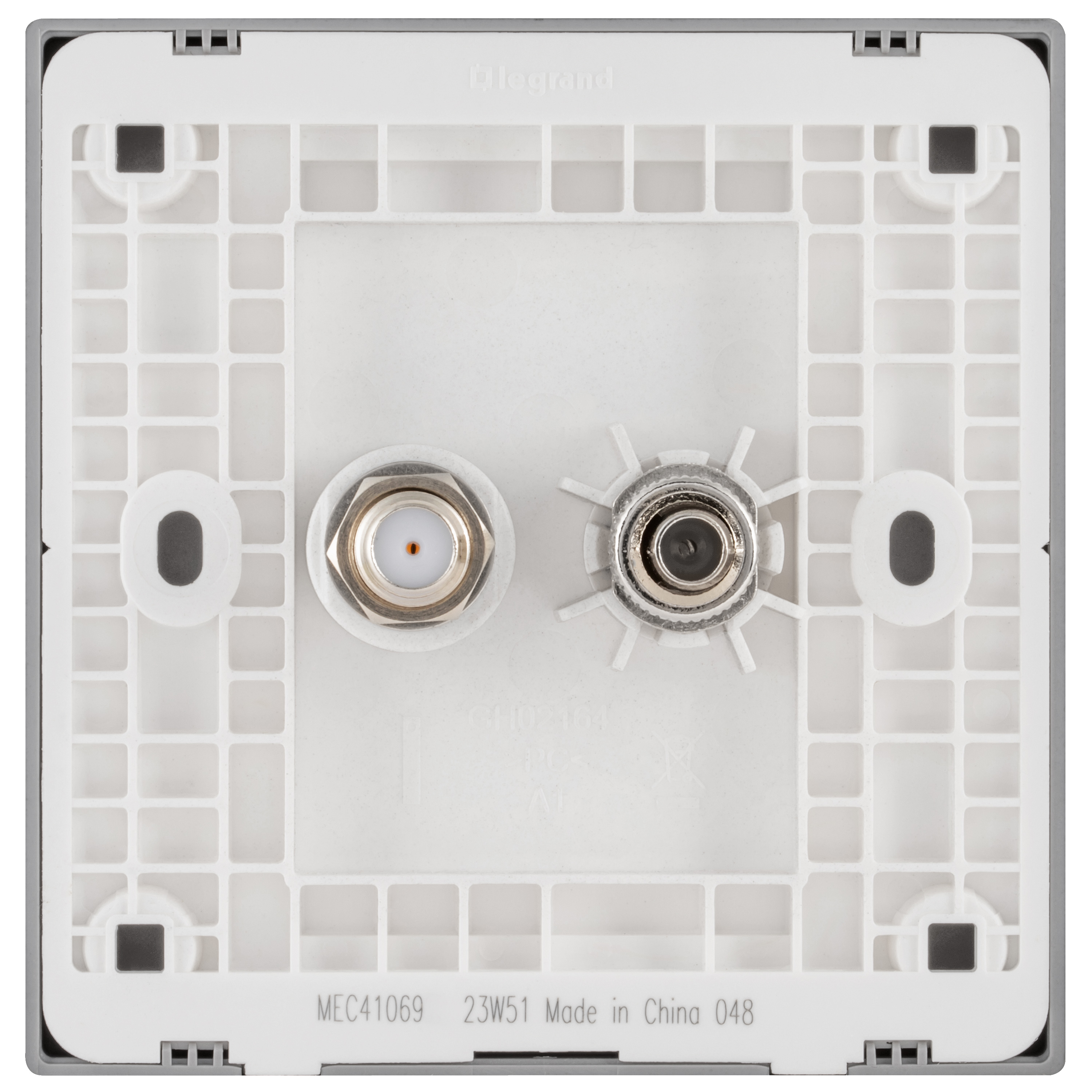 Obria Double Tv Socket Female + "F" Type Matt Black | MEC41069BL | 3414972675291 | Legrand