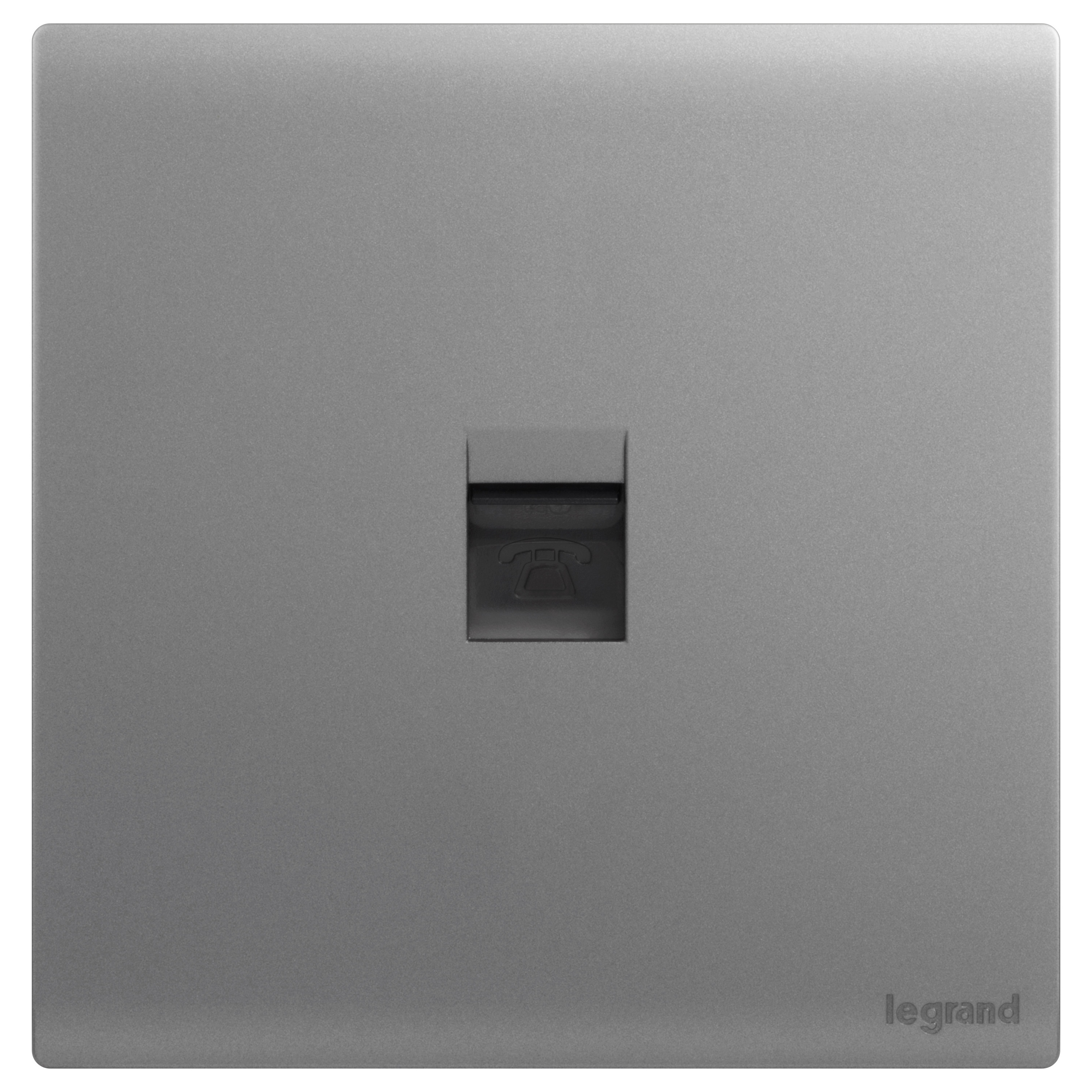 Obria RJ11 Socket - Dark Silver | MEC42017SL | 3414972675475 | Legrand