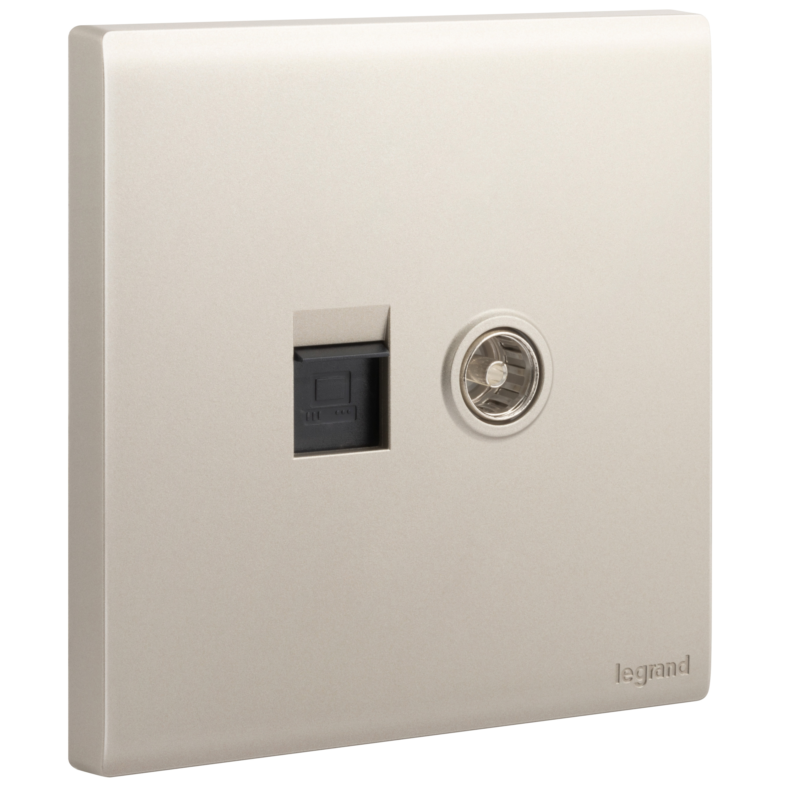 Obria TV Female + RJ45 Cat 6 Socket - Surface/Flush Mounted - IP20 ...