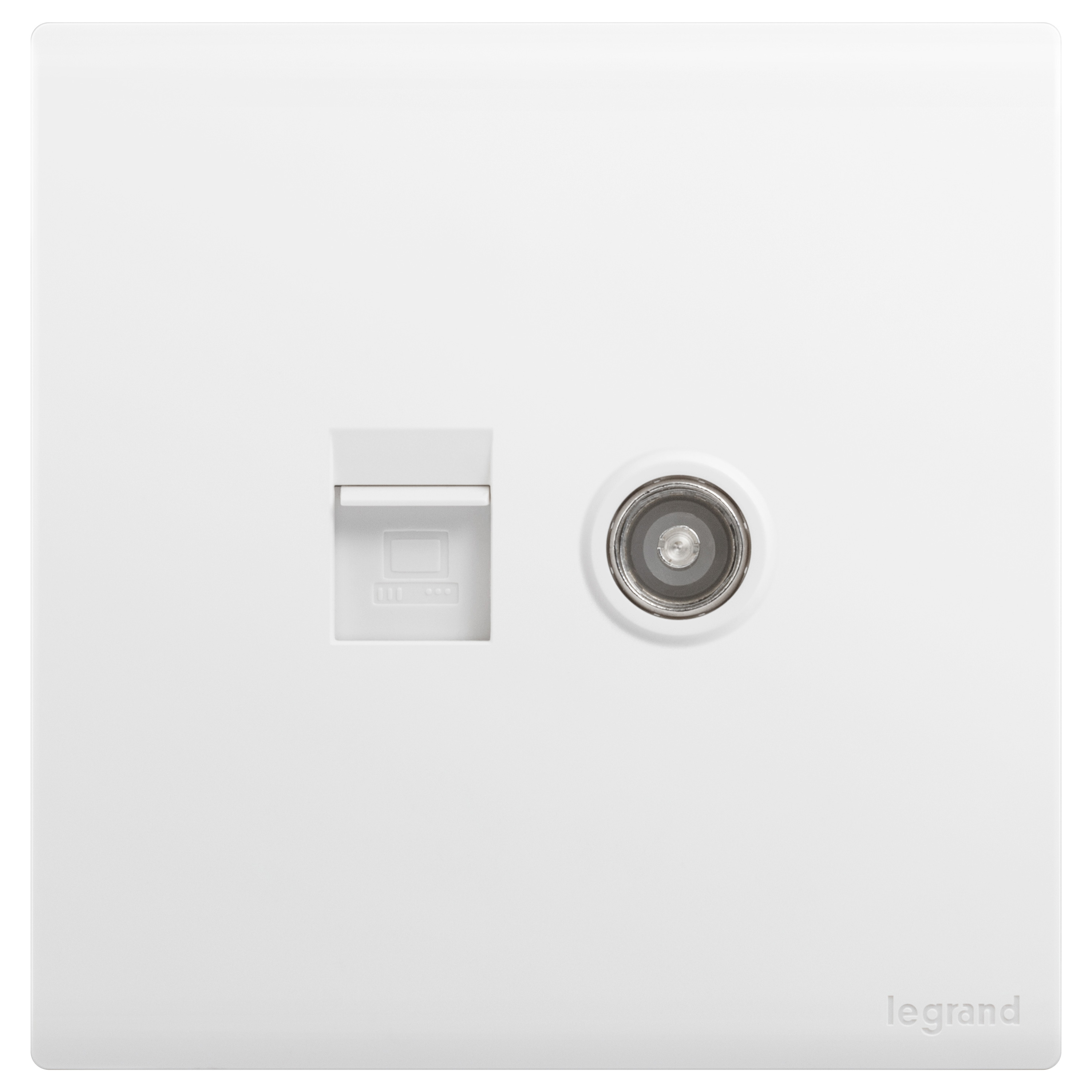 Rj45 Category 6 + Tv Female Socket Obria White | MEC49020WH ...