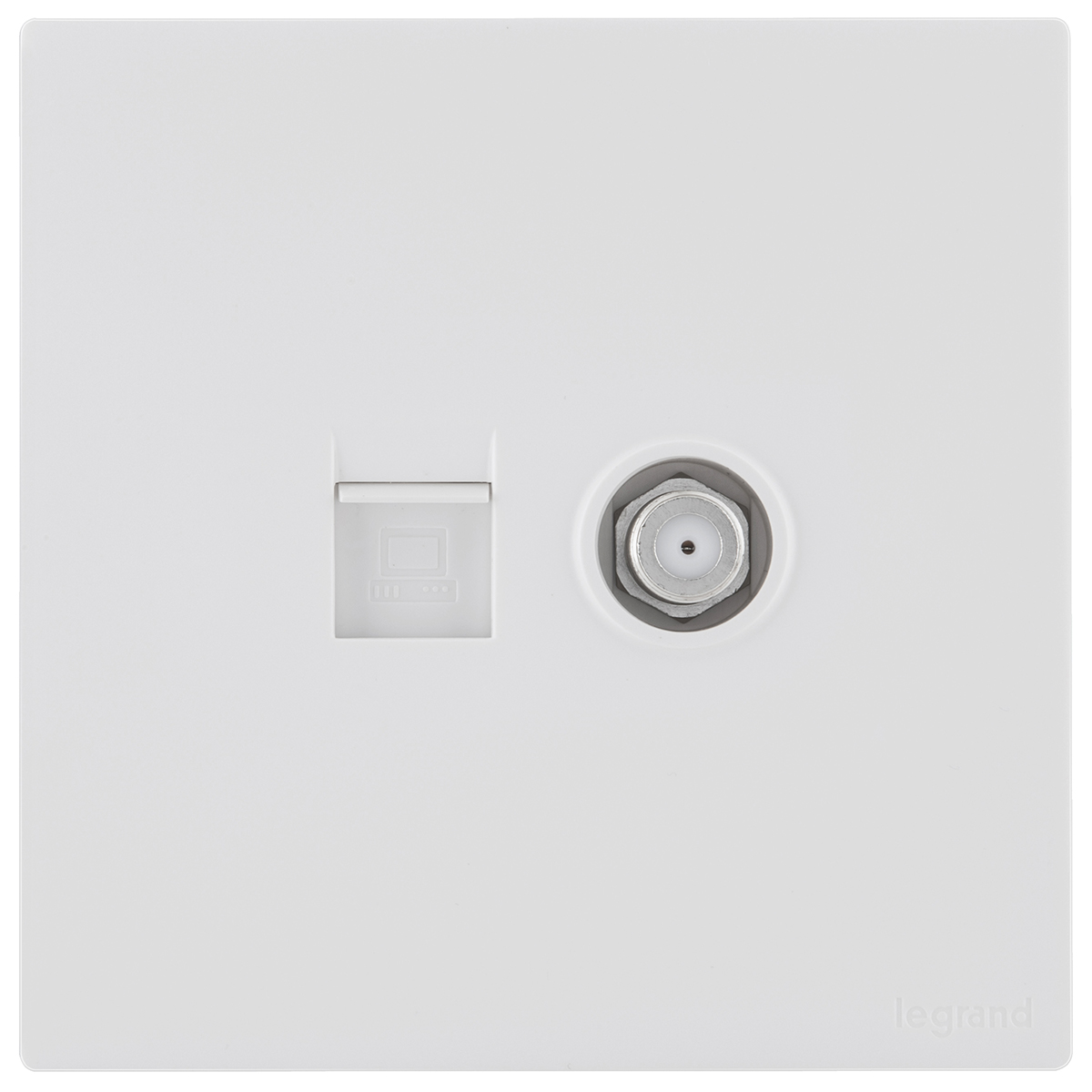 Rj45 Category 6 + Tv F-Type Socket Obria White | MEC49071WH ...