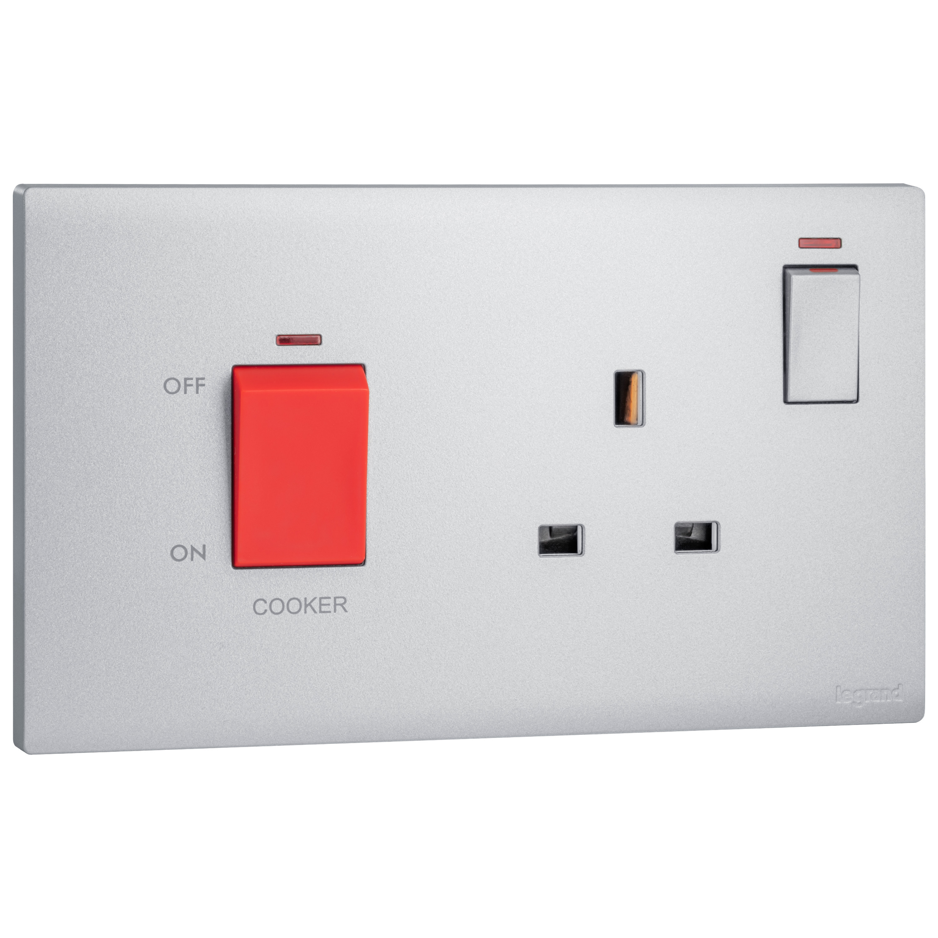 Obria 45A Cooker Unit - Dark Silver | MEC73031SL | 3414972676984 | Legrand