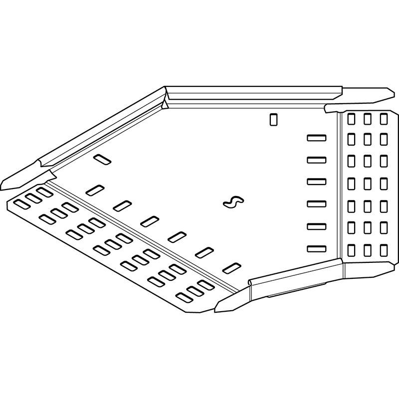 Swifts Medium Duty Zinc Magnesium Steel Cable Tray 45° Flat Bend 100mm ...