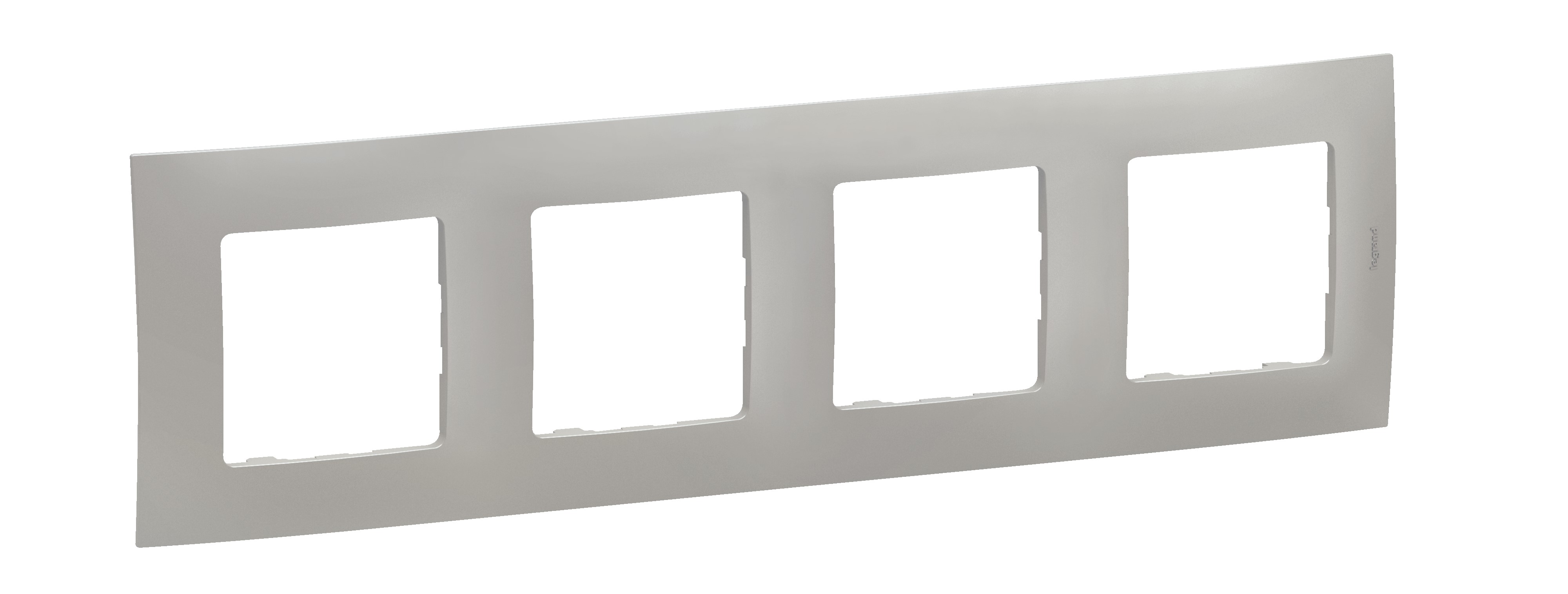 Niloé - 4-gang plate alu - Horizontal and vertical mounting - Matt ...