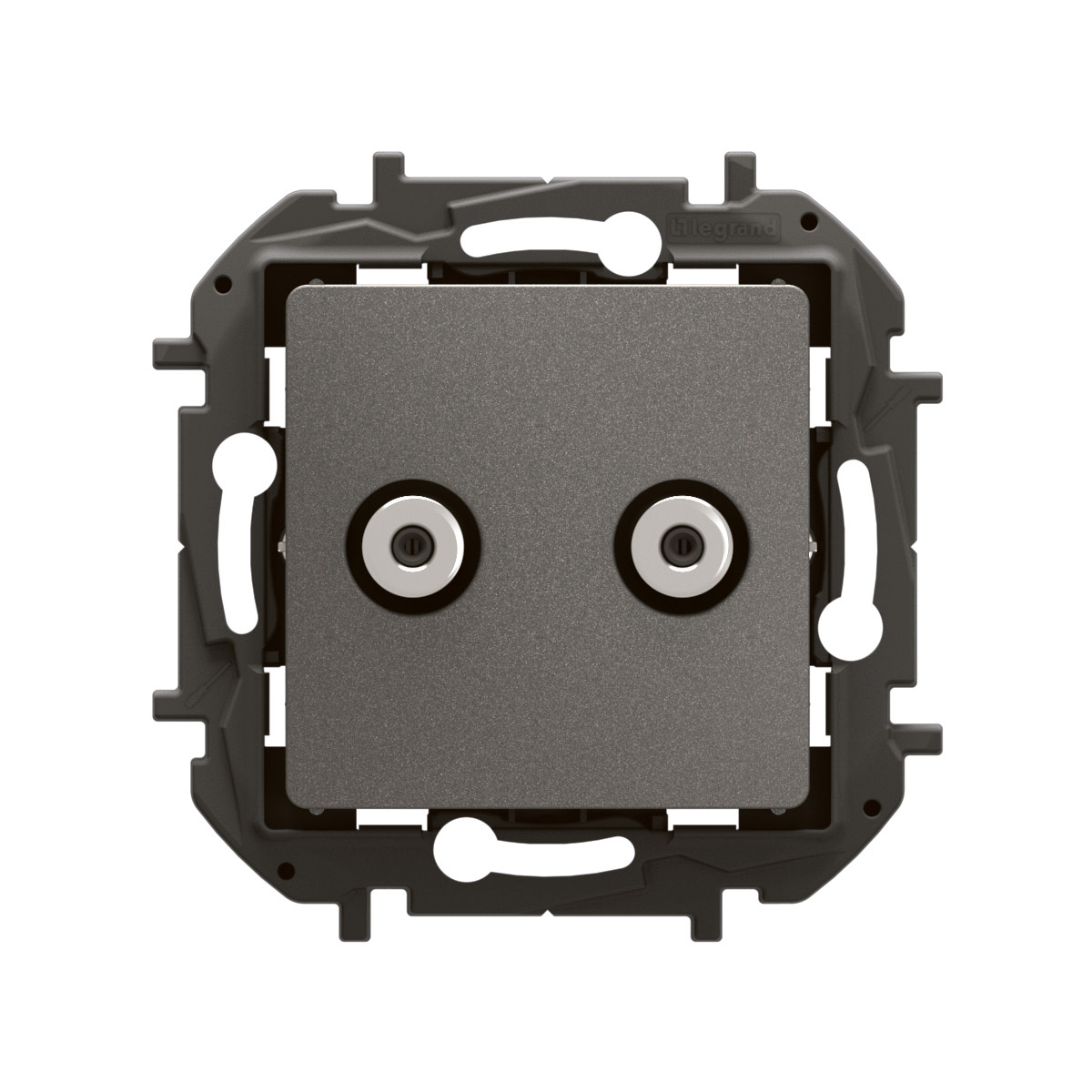 Niloé - TV socket double F-type Star medium grey - Flush-mounted - 2 ...