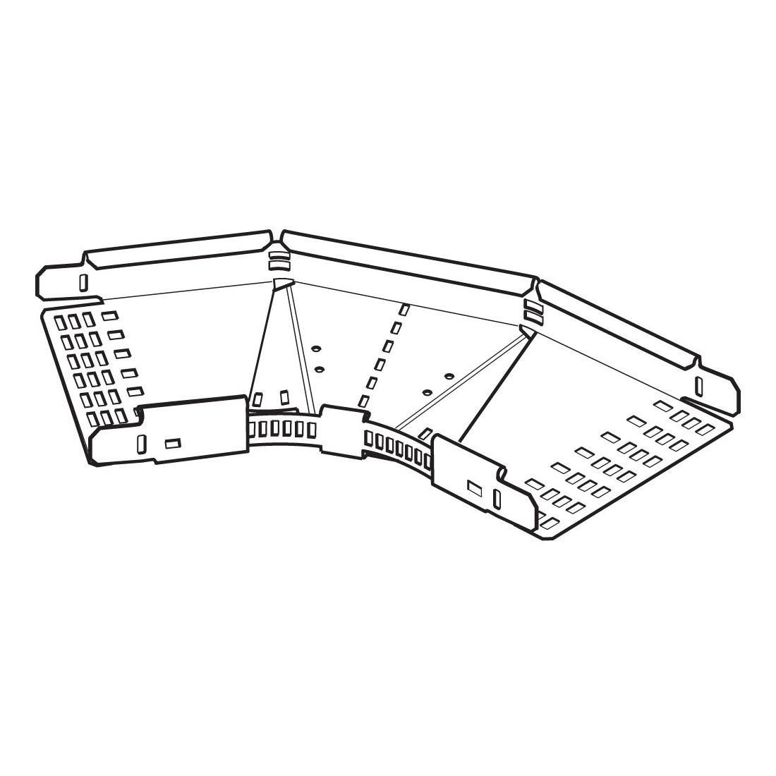 Swifts Heavy Duty Zinc Magnesium Steel Cable Tray Adjustable Bend 150mm ...