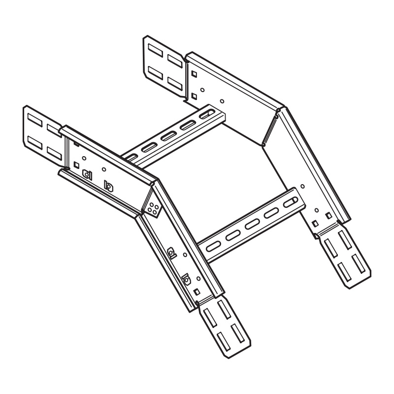 Swifts Medium Duty Pre-Galvanised Steel Cable Ladder 45° 300mm Radius ...