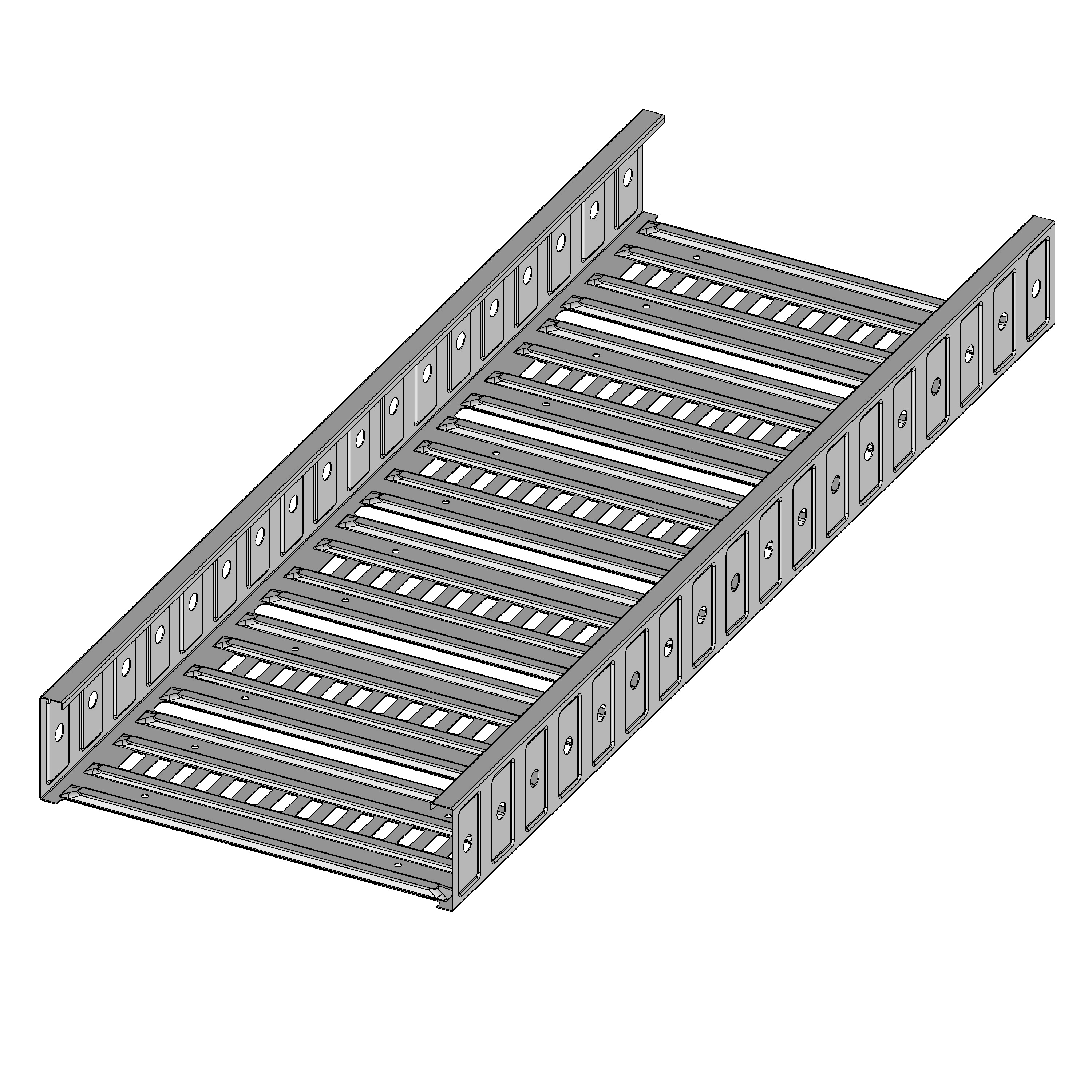 EMT5 Zinc Hot Dip Galvanised Cable Tray Length 450mm x 85mm x 3M | EMT5 ...