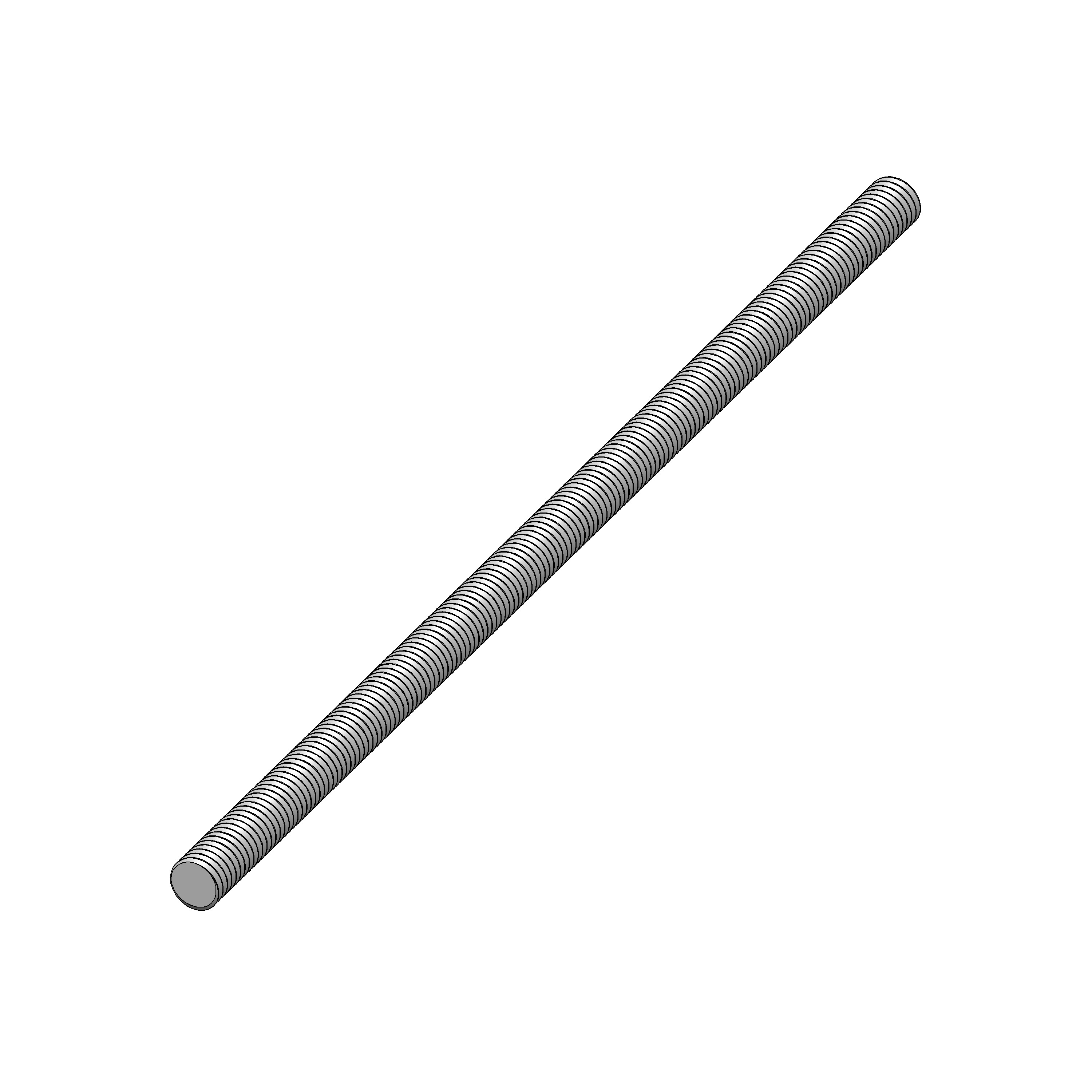 M10 Hot Dip Galvanised Threaded Rod 3m | ROD/M10X3 HDG | MSS