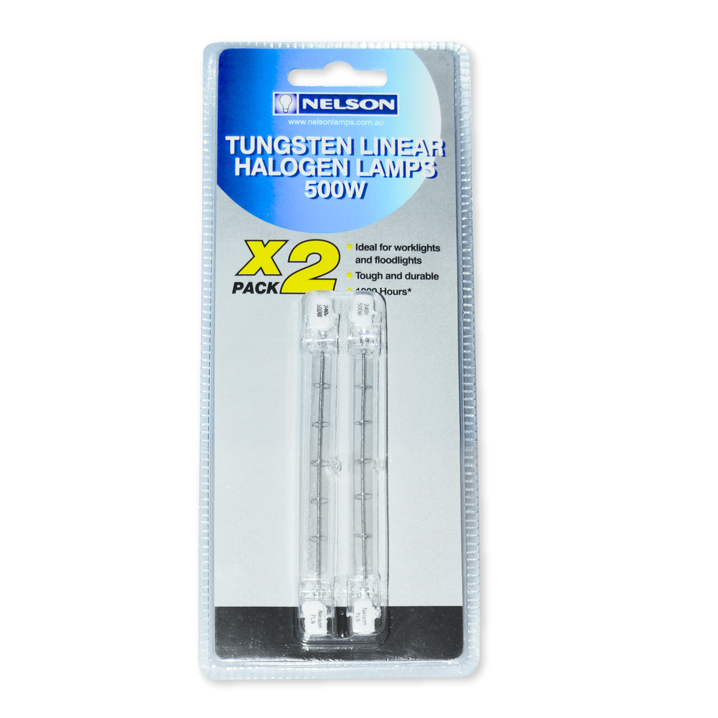 Nelson R75 500W J Type Clear Linear Tungsten Halogen Lamp | MQ05DP ...