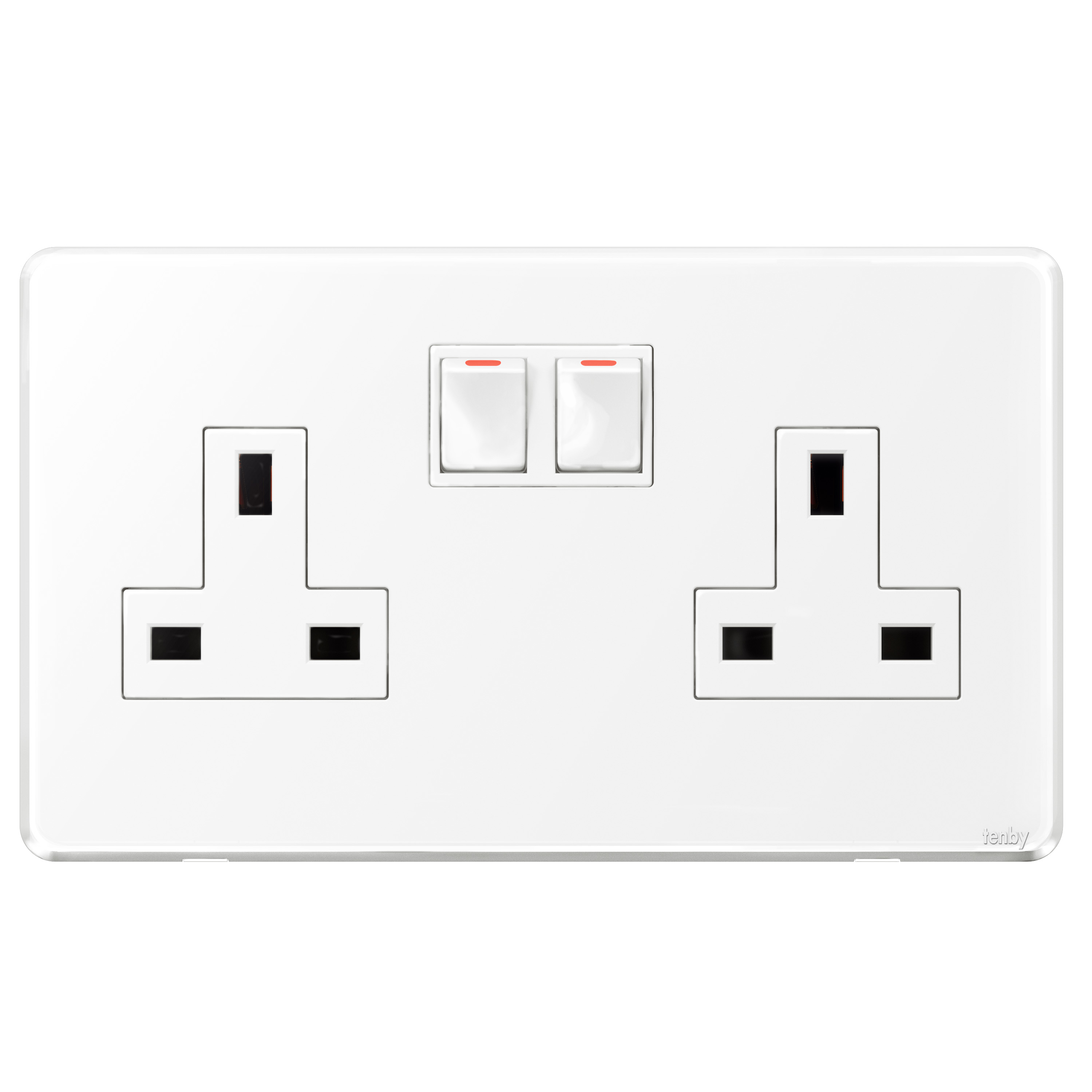 Double controlled BS13A sockets - 2G BS 13A SP switched socket - Dual ...
