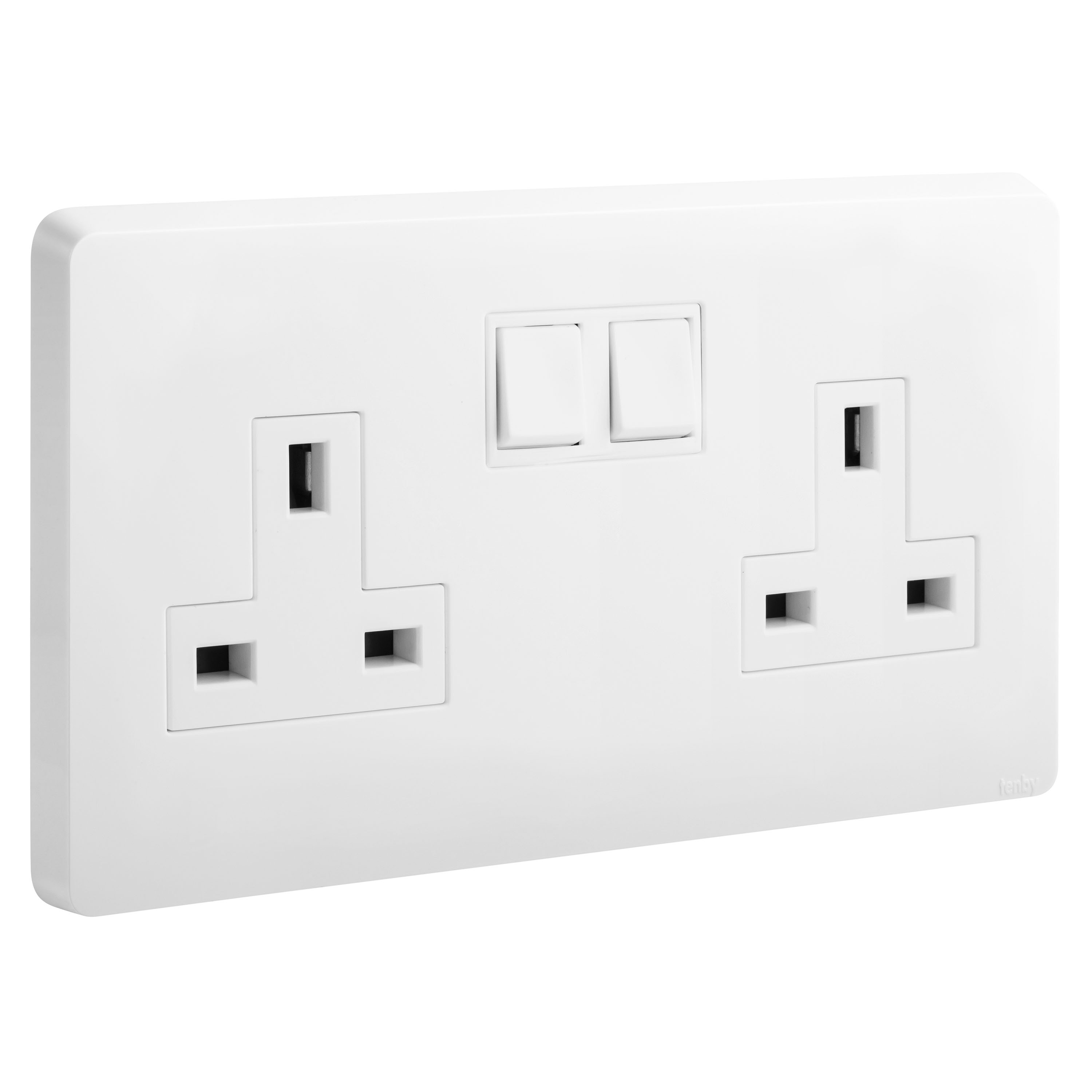 Double controlled BS13A sockets - 2G BS 13A SP switched socket - Dual ...