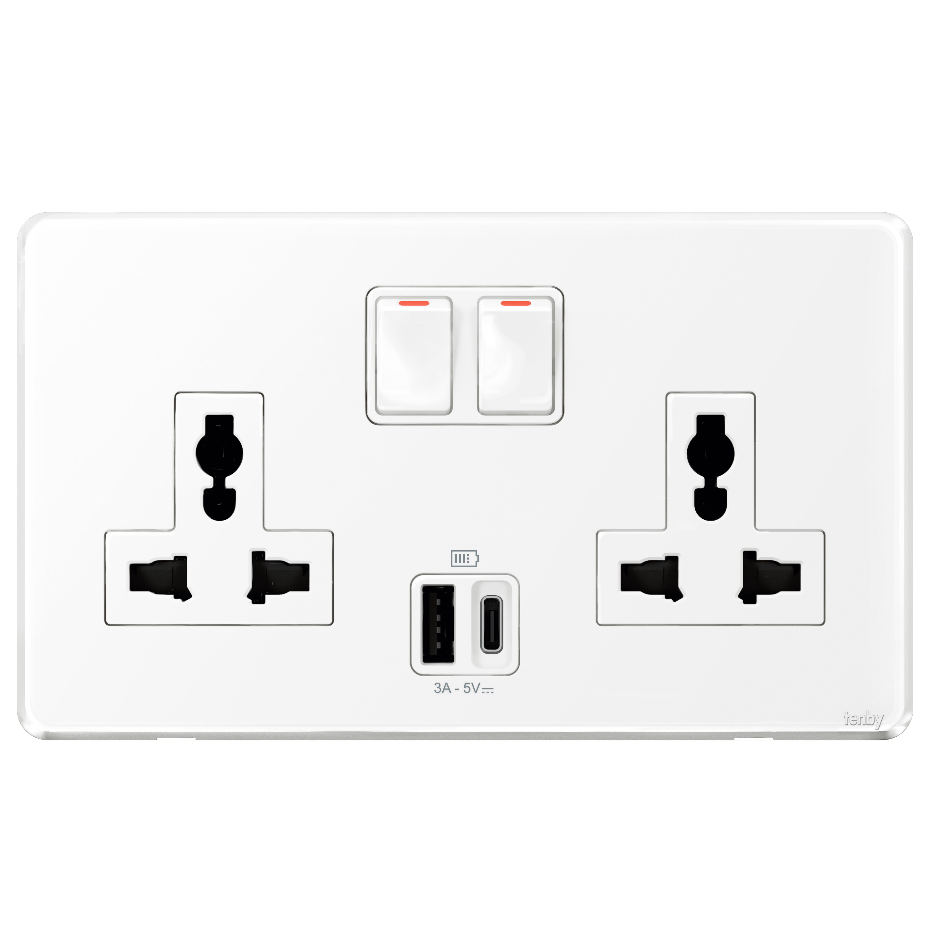 DOUBLE PRISE MULTISTANDARD COMMANDEES ET DEUX CHARGEURS USB TYPE A ET ...