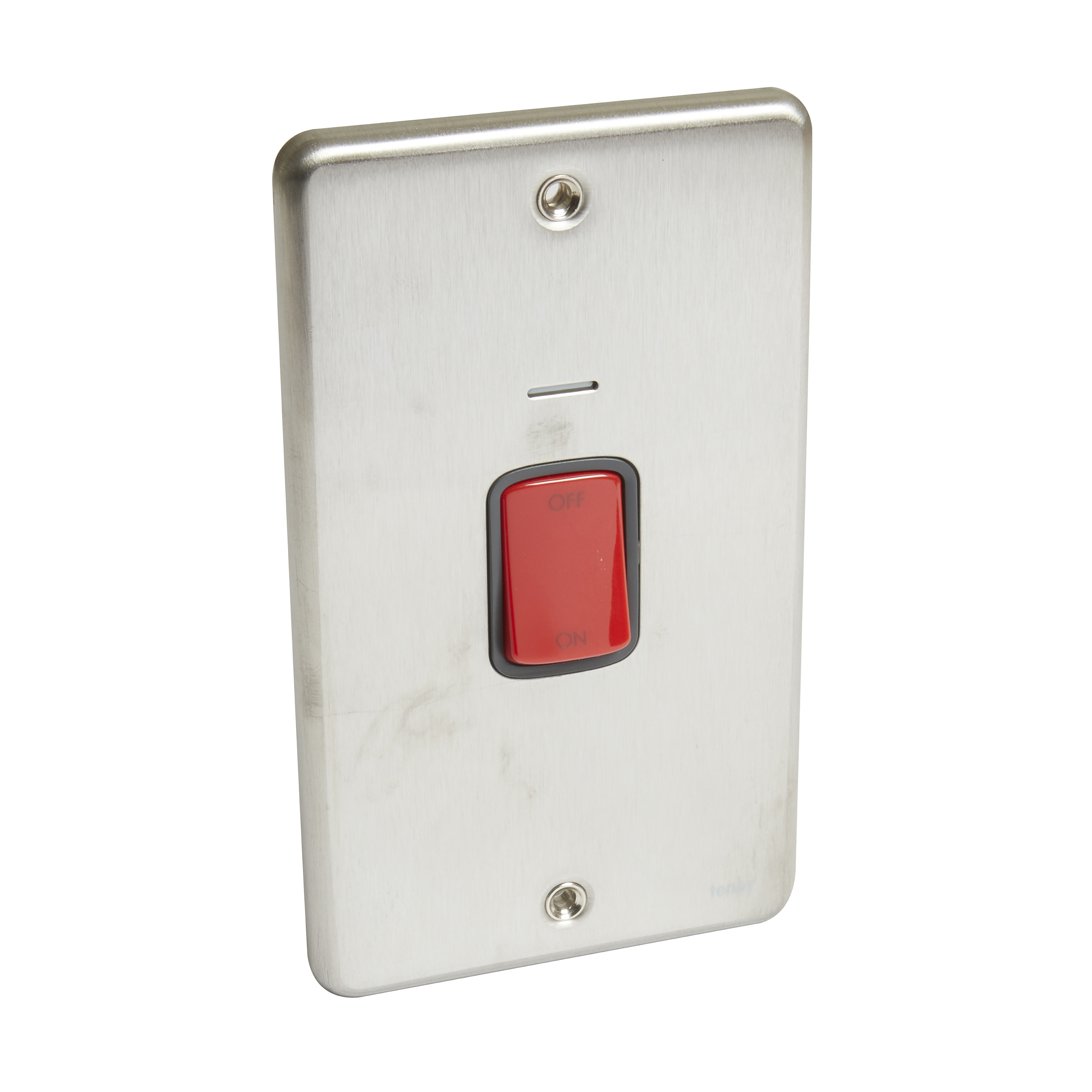 Synergy double pole switch+blue led power indicator-2G vertical plate ...