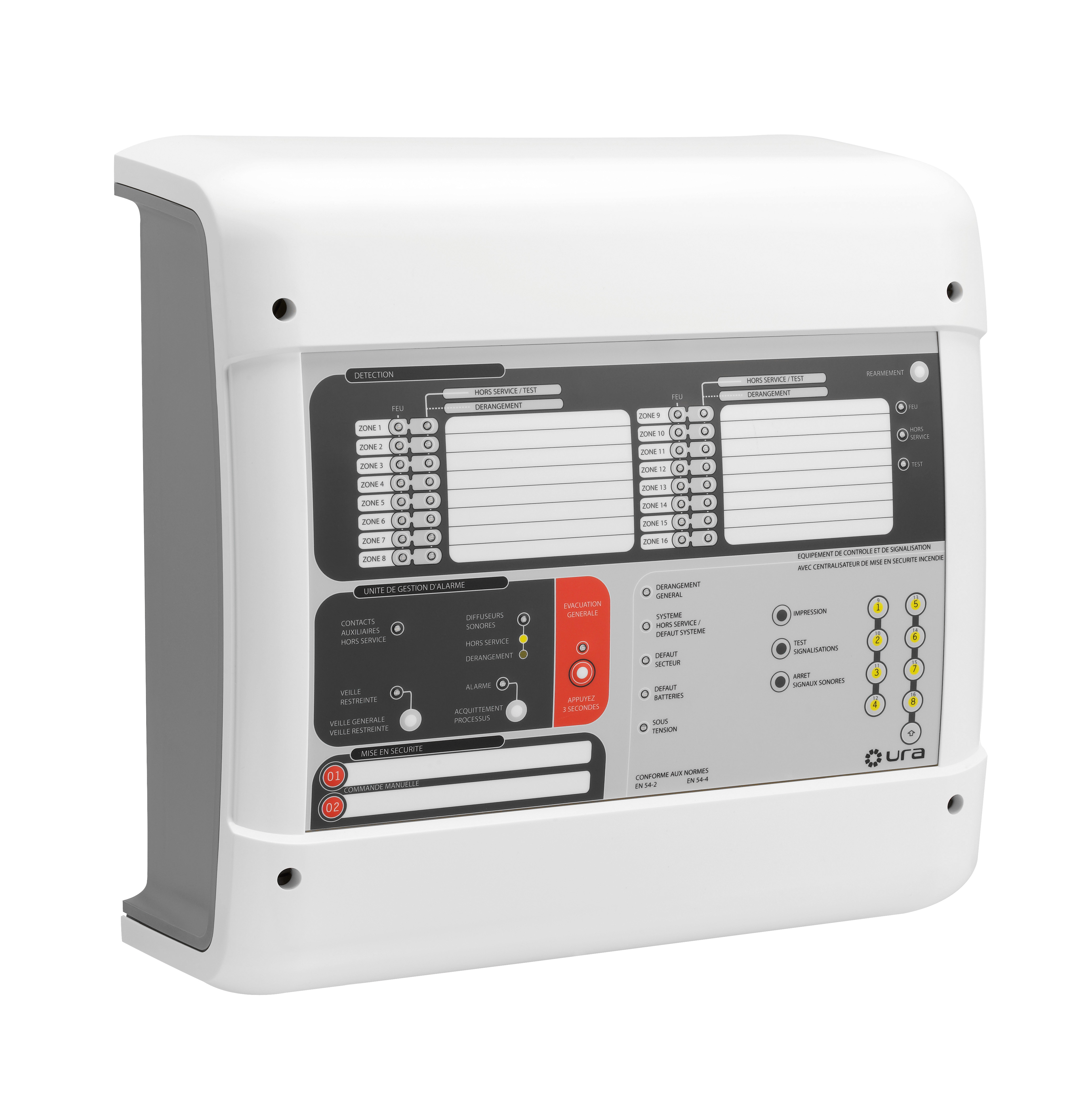 Equipement de contrôle et de signalisation ECS avec CMSI Type1 Conventionnel SSI catégorie A 4 ...